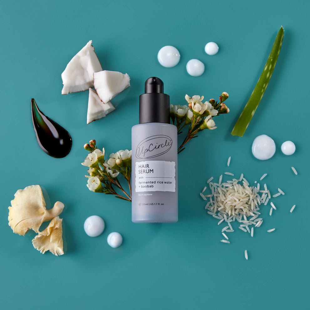 Upcircle Vegan Hair Serum Upcycled Fermented Rice Water Heat Protect ...